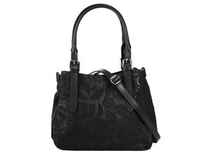 4260543060572 - Henkeltasche SAMANTHA LOOK Damen Gr B H T 29cm x 25cm x 18cm onesize schwarz Leder unifarben Taschen echt Leder Made in Italy