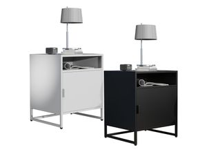4051814435584 - Nachtschrank Beistelltisch Nachttisch Maße ca H 55 x B 45 x T 40 cm - Flokas L