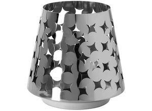 4042911462887 - Windlicht FINK Kerzenhalter LUMA Kerzenhalter Gr H 19 cm silberfarben Laternen Windlichter aus Edelstahl mit ausgestanzten Cut-Outs 4042911462887 - Windlicht FINK Kerzenhalter LUMA Kerzenhalter Gr H 19 cm silberfarben Laternen Windlichter aus Edelstahl mit ausgestanzten Cut-Outs