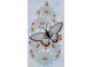 4028298181313 - Fensterbild STICKEREIEN PLAUEN Schmetterling Fensterbilder Gr B L 18 cm x 35 cm bunt (orange gelb weiß) Fensterdekoration Dekohänger 4028298181313 - Fensterbild STICKEREIEN PLAUEN Schmetterling Fensterbilder Gr B L 18 cm x 35 cm bunt (orange gelb weiß) Fensterdekoration Dekohänger
