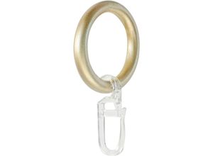 9002777124522 - Gardinenring GARESA Kunststoffring mit Haken Gardinenbefestigungen Gr 20 St goldfarben Gardinenringe für Durchmesser bis 20mm einfache Montage