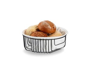 4003368274348 - Brotkorb ZELLER PRESENT schwarz B24cm H8cm L24cm Metall Baumwolle Lebensmittelaufbewahrungsbehälter Industrial-Stil m Beutel 4003368274348 - Brotkorb ZELLER PRESENT schwarz B24cm H8cm L24cm Metall Baumwolle Lebensmittelaufbewahrungsbehälter Industrial-Stil m Beutel