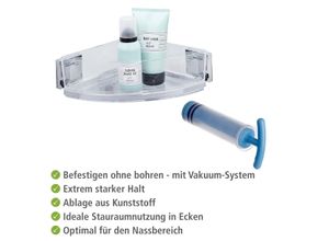 4008838149355 - - Vacuum-Loc® Eckablage Quadro Edelstahl Befestigen ohne bohren Silber glänzend Edelstahl rostfrei glänzend Kunststoff (abs) chrom - silber