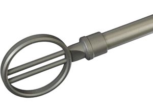 4016318191091 - Gardinenstangen-Endstück Dionysos Gr 1 silber (silberfarben matt) H77cm L116cm Ø2cm Gardinenstangenendstücke für Gardinenstangen Ø 20 mm
