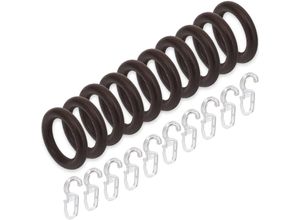 4016318002816 - Gardinenring Liedeco Gardinenstangen (Packung 10-St mit Faltenlegehaken) für Gardinenstangen Ø 28 mm braun 4016318002816 - Gardinenring Liedeco Gardinenstangen (Packung 10-St mit Faltenlegehaken) für Gardinenstangen Ø 28 mm braun