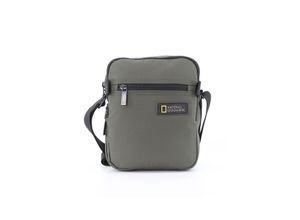 4897108100796 - Schultertasche NATIONAL GEOGRAPHIC Mutation Damen Gr B H T 75cm x 21cm x 18cm grün (khaki) Kunstfaser Taschen aus recycelten PET-Flaschen