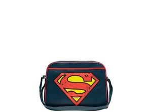 4045846289055 - Schultertasche LOGOSHIRT Superman - Logo Damen Gr B H T 35cm x 275cm blau (dunkelblau rot) Lederimitat bedruckt mehrfarbig Taschen mit coolem Superman-Logo