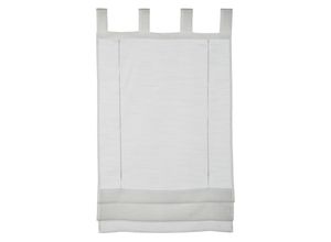 4003018382263 - Raffrollo Voile Schlaufen weiß B50cm H140cm Obermaterial 100% Polyester Raffrollos mit Satinbänder