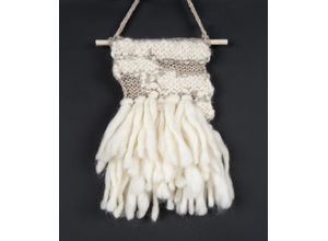 4251619629779 - Wanddekoobjekt THEKO Wallart MiniWall Gr 1 beige B23cm H40cm Wolle Baumwolle Wanddekoobjekte Wandteppich Wanddeko reine Wolle handgefertigt