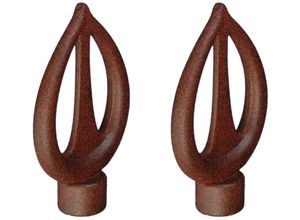 4016318269554 - Gardinenstangen-Endstück Flamme braun (rostbraun) H58cm L94cm Ø16cm Gardinenstangenendstücke für Gardinenstangen Ø 16 mm 4016318269554 - Gardinenstangen-Endstück Flamme braun (rostbraun) H58cm L94cm Ø16cm Gardinenstangenendstücke für Gardinenstangen Ø 16 mm