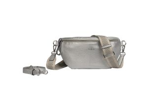 4255619923578 - Bauchtasche GABOR Silena Damen Gr B H T 30cm x 155cm x 95cm silber Polyurethan clean gepflegt geprägtes Muster unifarben Taschen hochwertig gewebte Gurtband und ein filigranes Logo