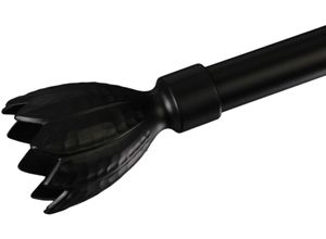 4016318195730 - Gardinenstangen-Endstück Flower Gr 1 schwarz H5cm L81cm Ø2cm Gardinenstangenendstücke für Gardinenstangen Ø 20 mm