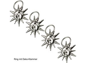 4016318289736 - Gardinenring Sonne Gardinenbefestigungen Gr 4 St grau (chromfarben) Gardinenringe Gardinenbefestigungen für Gardinenstangen Ø 16 mm 4016318289736 - Gardinenring Sonne Gardinenbefestigungen Gr 4 St grau (chromfarben) Gardinenringe Gardinenbefestigungen für Gardinenstangen Ø 16 mm