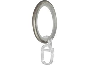 9002777124454 - Gardinenring GARESA Ring mit Haken Gardinenbefestigungen Gr 20 St silberfarben (mattnickelfarben) Gardinenringe für Durchmesser bis 20mm einfache Montage