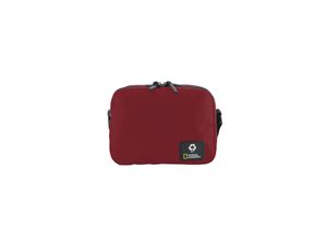 4897108107603 - Schultertasche NATIONAL GEOGRAPHIC OCEAN Damen Gr B H T 10cm x 21cm x 28cm rot Kunstfaser unifarben Taschen aus recycelten PET-Flaschen