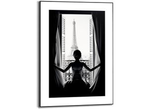 8714597587258 - Bild mit Rahmen REINDERS Paris Balcony schwarz (farbe rahmen schwarz farbe bild(er) schwarz weiß) B50cm H70cm T16cm MDF Bilder