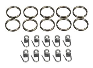 4016318294235 - Gardinenring LIEDECO silber (edelstahlfarben) Ø2cm Metall Gardinenbefestigungen für Gardinenstangen Ø 20 mm 4016318294235 - Gardinenring LIEDECO silber (edelstahlfarben) Ø2cm Metall Gardinenbefestigungen für Gardinenstangen Ø 20 mm