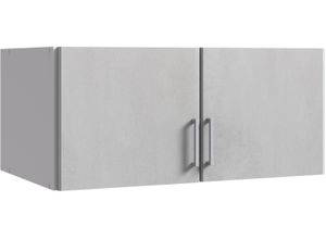 4038061021456 - Schrankaufsatz WIMEX Click grau (beton nachbildung lichtgrau) B90cm H42cm T56cm Kunststoff Möbelaufsätze Kleiderschrank-Zubehör Schrankaufsatz