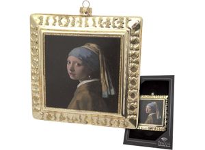 0024762243253 - Christbaumschmuck KREBS GLAS LAUSCHA Das Mädchen mit dem Perlenohrring gold B4cm H23cm T14cm Glas Weihnachtsbaumschmuck Christbaumschmuck aus Glas mundgeblasen handgefertigt Figur