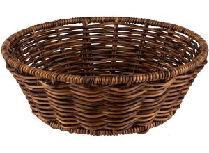 4004133403413 - Brotkorb Korb rund „COVE“ Ø 20 cm Höhe 7 cm braun B2000cm H700cm L2000cm Ø2000cm Polyprophylen (PP) Lebensmittelaufbewahrungsbehälter