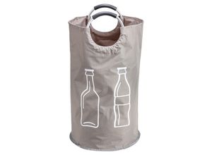 4895228806796 - Flaschenträger HEINE HOME grau (taupe) B38cm H72cm Aluminium Kunstfaser Kunststoff Polyester Flaschenträger