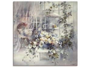 4057738431503 - Wandbild ARTLAND Bezaubernde Moment Bilder Gr B H 30 cm x 30 cm Leinwandbild Blumen quadratisch 1 St weiß Bild Leinwandbild Kunstdrucke Bilder als Leinwandbild Wandaufkleber oder Poster in versch Größen