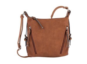 4251234474457 - Umhängetasche TOM TAILOR CAIA Cross bag M Damen Gr B H T 26cm x 26cm x 12cm braun (cognac) Lederimitat Polyurethan (PU) Taschen mit schönen Details