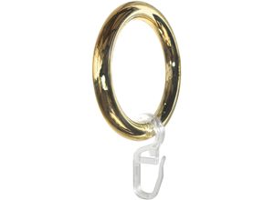 9002777124645 - Gardinenring GARESA Kunststoffring mit Haken Gardinenbefestigungen Gr 20 St grau (messingfarben) Gardinenringe für Durchmesser bis 28mm einfache Montage
