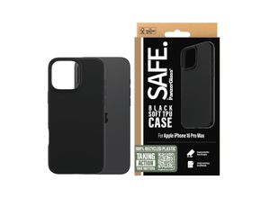 5715685003370 - SAFE BY PANZERGLASS Handyhülle Soft TPU Case für Apple iPhone 16 Pro Max schwarz B11cm H18cm T195cm Hüllen Backcover Schutzhülle Handyschutzhülle Case Schutzcase stoßfest