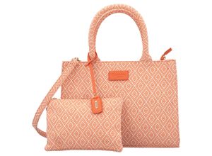 4061811206995 - Shopper REMONTE Damen Gr B H T 36cm x 27cm x 11cm orange (orange hellbeige) Textil gemustert Taschen Damen-Henkeltasche Umhängetasche mit herausnehmbarem Innentäschchen