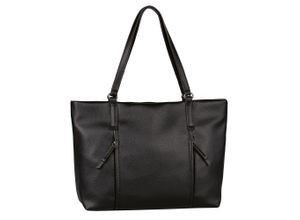 4255619915665 - Shopper TOM TAILOR Beca Damen Gr B H T 44cm x 30cm x 12cm schwarz Polyurethan clean gepflegt unifarben Taschen aus hochwertigem Kunstleder mit funktionalen Details