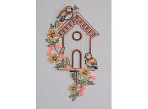 4028298317392 - Fensterbild STICKEREIEN PLAUEN Vogelhäuschen Fensterbilder Gr B L 15 cm x 30 cm bunt (braun gelb grün) Fensterdekoration 4028298317392 - Fensterbild STICKEREIEN PLAUEN Vogelhäuschen Fensterbilder Gr B L 15 cm x 30 cm bunt (braun gelb grün) Fensterdekoration