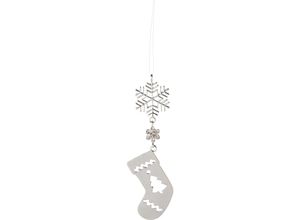 4064118113454 - Baumbehang CREATIV DECO Schneeflocke & Socken Weihnachtsdeko Christbaumschmuck Dekohänger Gr B H 3 cm x 95 cm silberfarben Weihnachtsdekoanhänger mit liebevollen Details 4064118113454 - Baumbehang CREATIV DECO Schneeflocke & Socken Weihnachtsdeko Christbaumschmuck Dekohänger Gr B H 3 cm x 95 cm silberfarben Weihnachtsdekoanhänger mit liebevollen Details