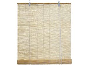 4015161024259 - Bändchenrollo CHE Gr 1 beige (natur) B60cm H160cm Obermaterial 96% Bambus 2% Metall 2% Polyester Raffrollos Montage ohne Bohren möglich (Zubehör notwendig)