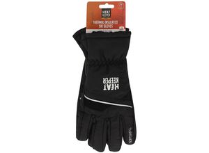 8720566044936 - Skihandschuhe HEATKEEPER LADIES SKI GLOVES PRO Damen Gr L XL schwarz Materialmix unifarben Sportlich Handschuhe mit kuscheligem wärmendem Fleece-Innenfutter perfekt für den Winter