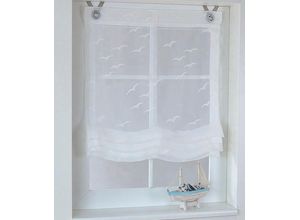 4016478973087 - Raffrollo HEINE HOME Raffrollos Gr 130 cm Ösen 45 cm weiß Raffrollos transparent