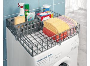 4029845156006 - Organizer RUCO grau B60cm H12cm T60cm Kunststoff Aufbewahrungsboxen für die Waschmaschine Kunststoff inkl 3 herausnehmbare Körbchen