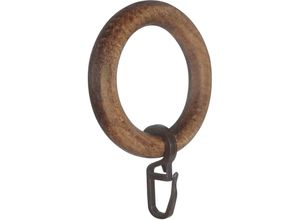 9002777124546 - Gardinenring GARESA Holzring mit Haken Gardinenbefestigungen Gr 20 St braun (eichefarben) Gardinenringe für Durchmesser 28mm einfache Montage