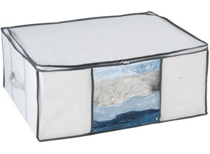 4008838745076 - Unterbettkommode WENKO Vakuum Soft Box L weiß (transparent weiß) B65cm H27cm T50cm Kunststoff Aufbewahrungsboxen integrierte Vakuum-Tasche & Blitzventil bis zu 75 % Platzersparnis