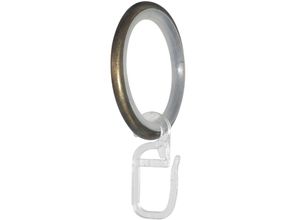 9002777124430 - Gardinenring GARESA Ring mit Haken Gardinenbefestigungen Gr 20 St goldfarben (antikmessingfarben) Gardinenringe für Durchmesser bis 20mm einfache Montage