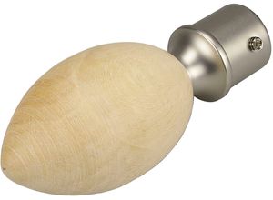4016318028274 - Gardinenstangen-Endstück Egg Gardinenstangenendstücke Gr 1 St beige (ahorn) Gardinenstangen-Endstücke Gardinenstangenendstücke für Gardinenstangen Ø 16 mm