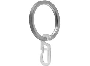 9002777124515 - Gardinenring GARESA Flachring mit Haken Gardinenbefestigungen Gr 20 St silberfarben Gardinenringe für Durchmesser bis 20mm einfache Montage
