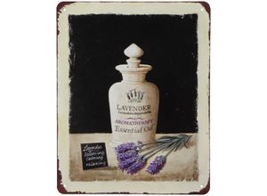 4050223847056 - Metallbild Metallbild - Parfüm Flasche Bilder Gr B H T 25 cm x 20 cm x 01 cm 1 St goldfarben (antik) Metallbilder Bilder