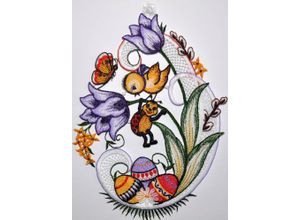 4028298290343 - Fensterbild STICKEREIEN PLAUEN Fensterbild Ostern Fensterbilder Gr B L 22 cm x 32 cm bunt Fensterdekoration Dekohänger Echte Plauener Spitze 4028298290343 - Fensterbild STICKEREIEN PLAUEN Fensterbild Ostern Fensterbilder Gr B L 22 cm x 32 cm bunt Fensterdekoration Dekohänger Echte Plauener Spitze