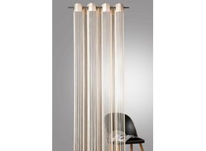 4005385139440 - Fadenvorhang WECKBRODT Leon Gr 1 beige (champagner) B98cm H240cm Polyester Gardinen Fadengardine Insektenschutz transparent kürzbar Store