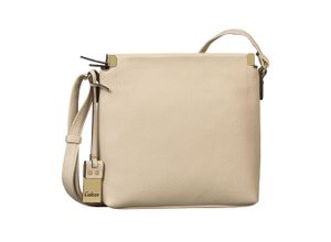 4251234496268 - Umhängetasche GABOR Gela Damen Gr B H T 25cm x 235cm x 65cm beige Polyurethan Polyurethan (PU) clean gepflegt unifarben Taschen genarbtes Lederimitat mit schmückenden Metallecken hochwertiges Logo