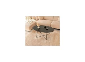 4058166273512 - HOME DELUXE - Couchtisch Oval NOVARIS - 110 x 66 cm Farbe Dark Oak Sofatisch Wohnzimmertisch