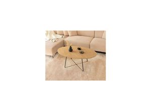 4058166273529 - HOME DELUXE - Couchtisch Oval NOVARIS - 110 x 66 cm Farbe Fishbone Oak Sofatisch Wohnzimmertisch
