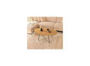 4058166273505 - HOME DELUXE - Couchtisch Oval NOVARIS - 110 x 66 cm Farbe Oiled Oak Sofatisch Wohnzimmertisch