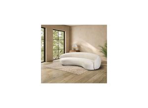 4058166314420 - HOME DELUXE - Sofa CASARA 258 x 72 x 128 cm - Webstoff Beige Modernes Wohnzimmer Sofa 3 - Sitzer